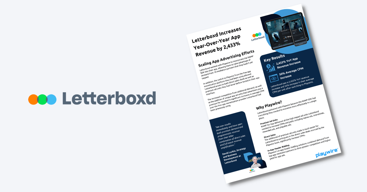 Letterboxd | Increasing App Revenue with Playwire